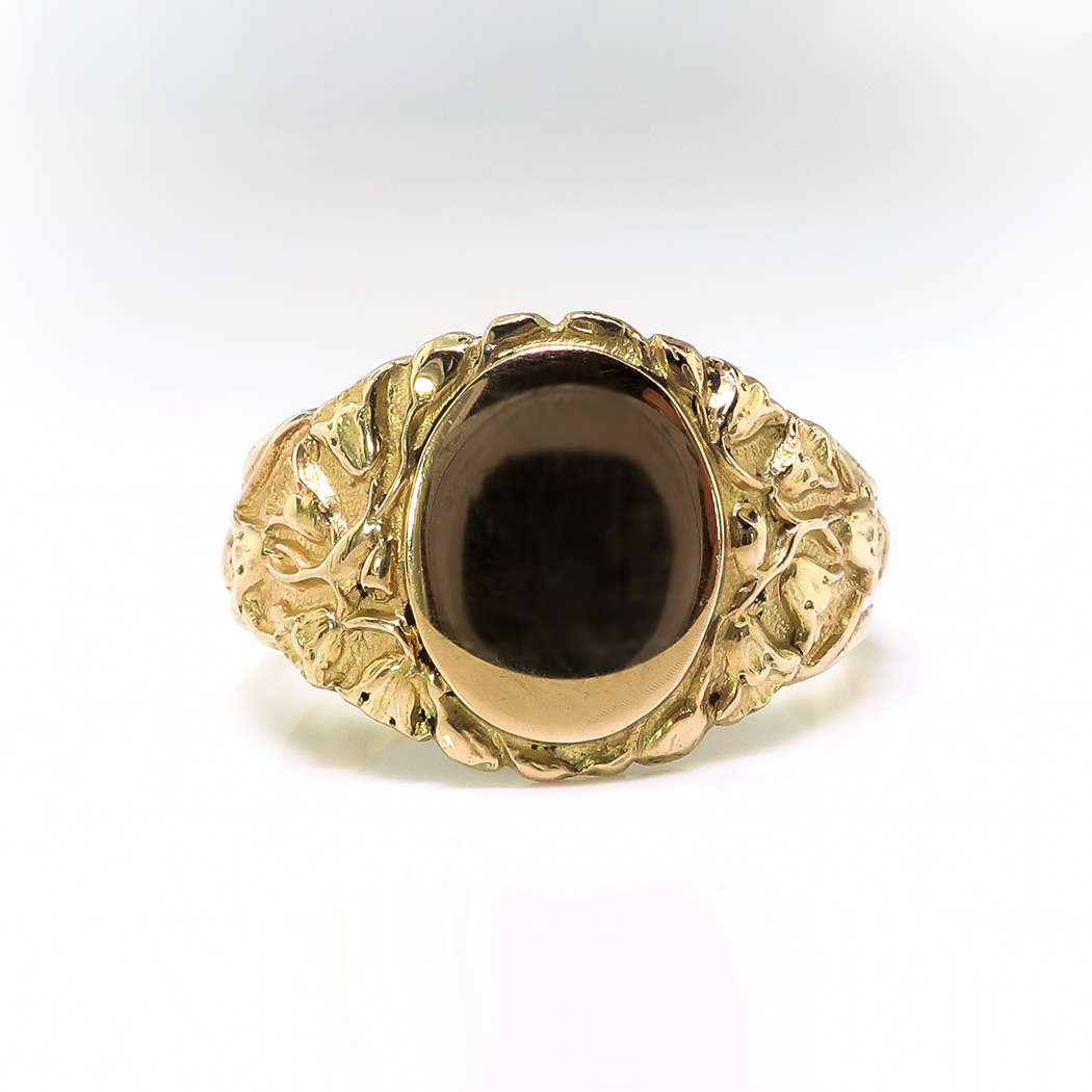 Antique Gold Signet Ring Victorian 1890's Monogram Ring Lily Of The ...