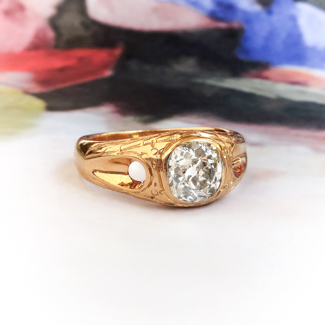 Antique Marcus & Co. Diamond Engagement Ring Circa 1900's 1.10ct Old ...