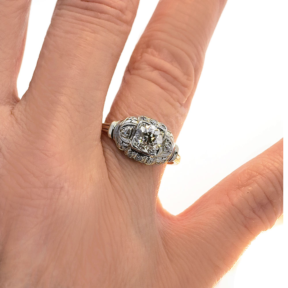 Original Glittering Art Deco 1ctw Engagement Ring | Antique & Estate ...