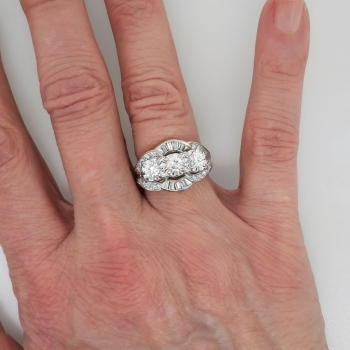 Large & Fun Sparkling 1.75ctw Diamond Cocktail Ring 14k | Antique ...